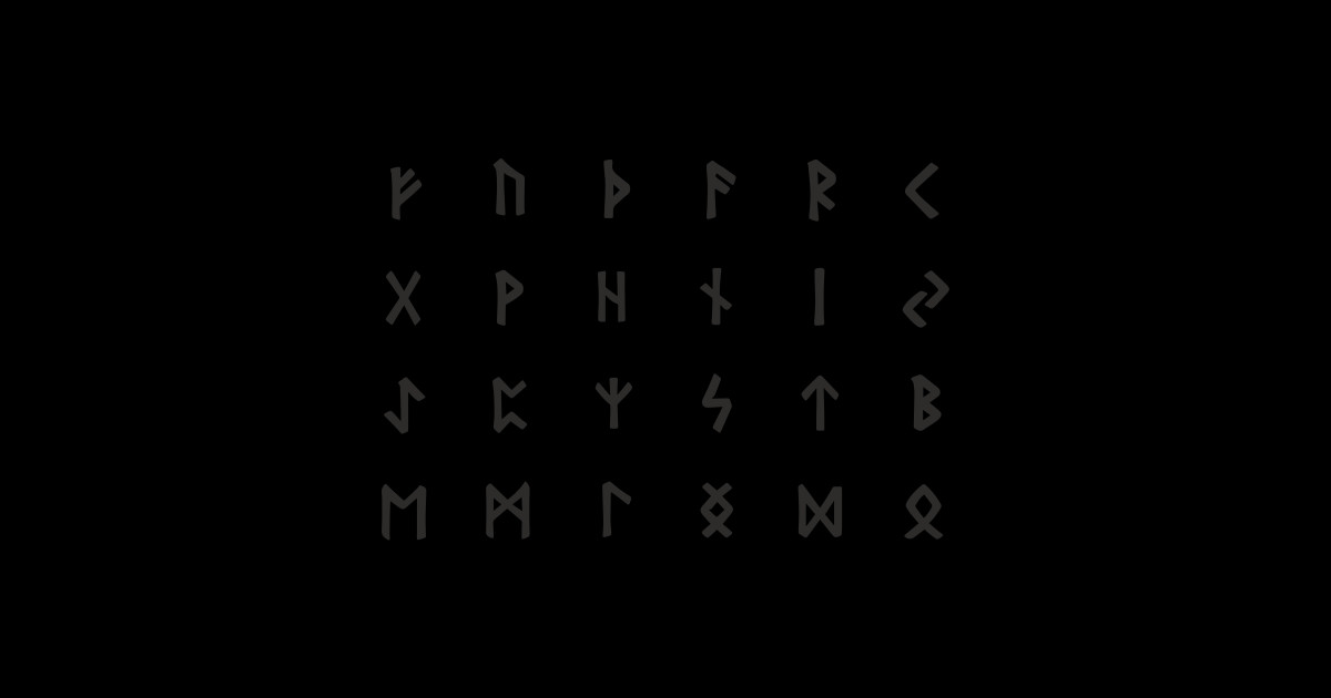 The ancient futhark alphabet - Runes - Sticker | TeePublic