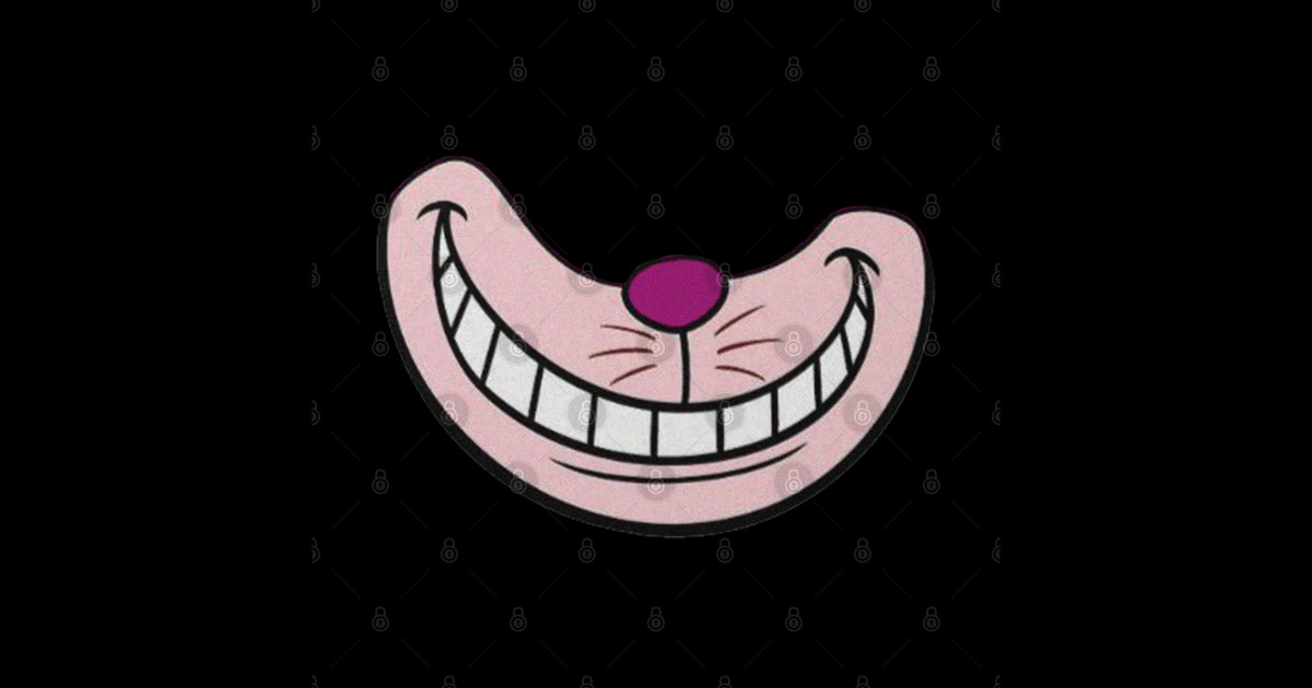 Cat Smile - Cheshire Cat - Sticker | TeePublic