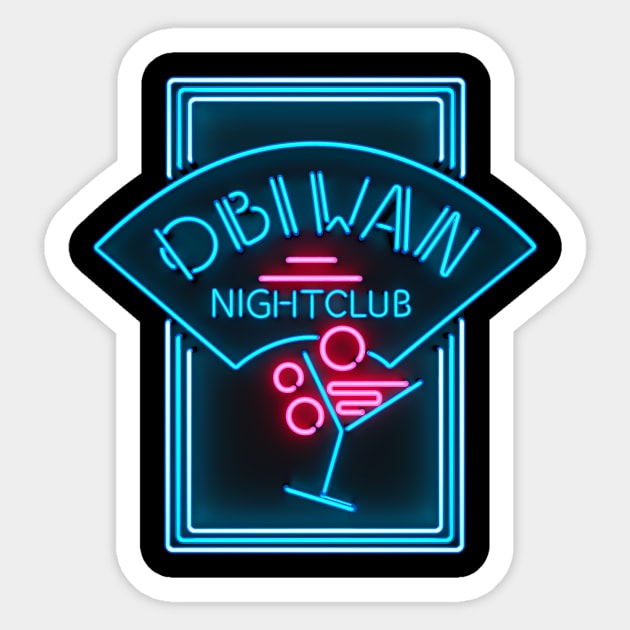 Obi Wan NightClub - Obi Wan - Sticker | TeePublic