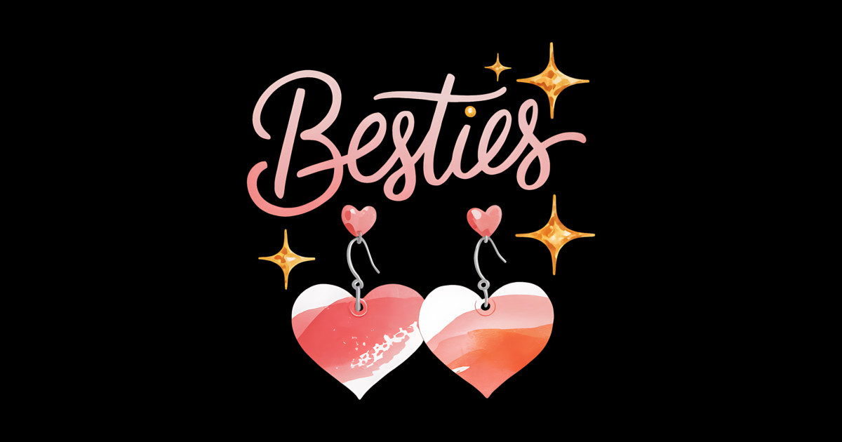 Besties Coquette Aesthetic Watercolor Pink Heart Earrings - Besties ...