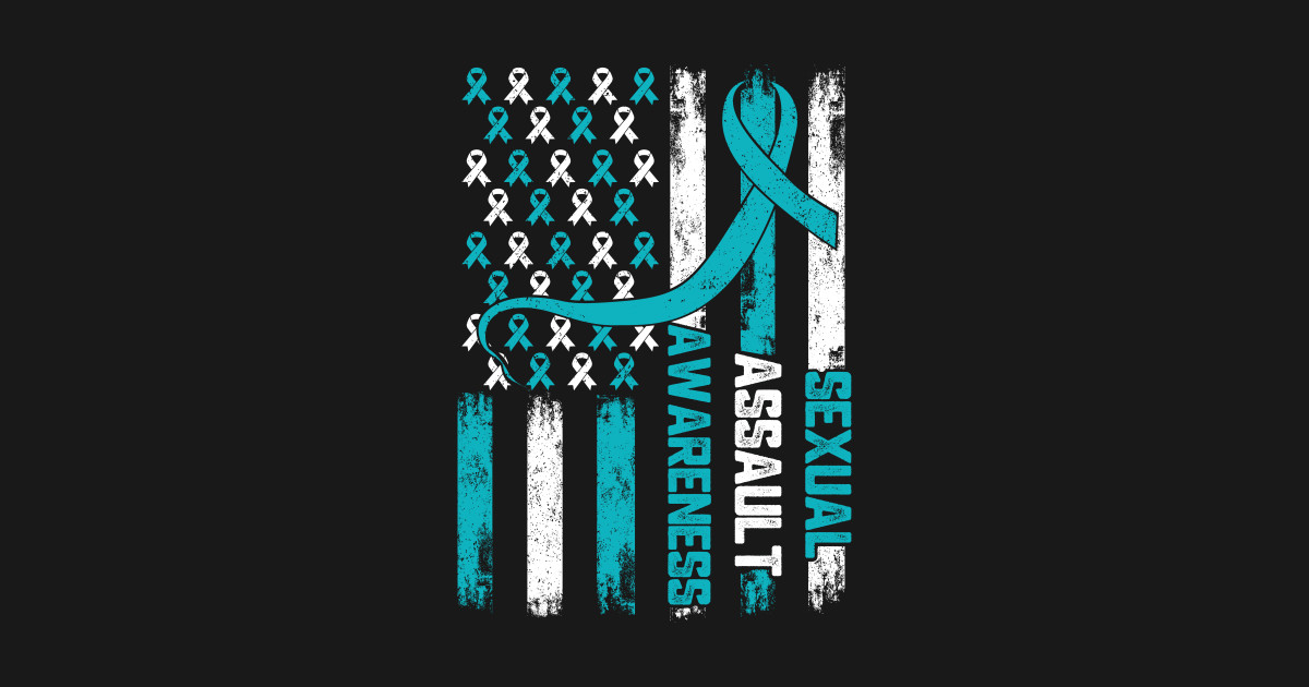 Sexual Assault Awareness Month American Flag Ribbon - Sexual Assault ...