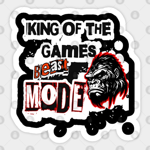 King Of The Games, Beast Mode Funny Gaming Lover - Funny Birthday Gamer ...