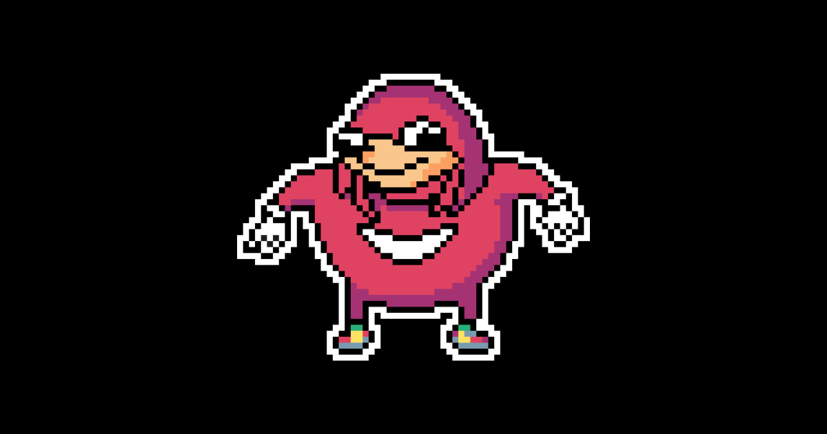 Pixel Uganda Knuckles - Knuckles - Sticker | TeePublic