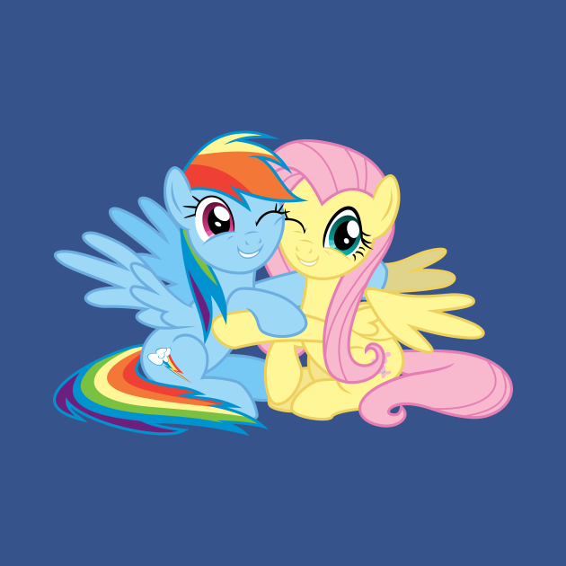 Fluttershy and Rainbow Dash - Flutterdash - Flutterdash - T-Shirt ...