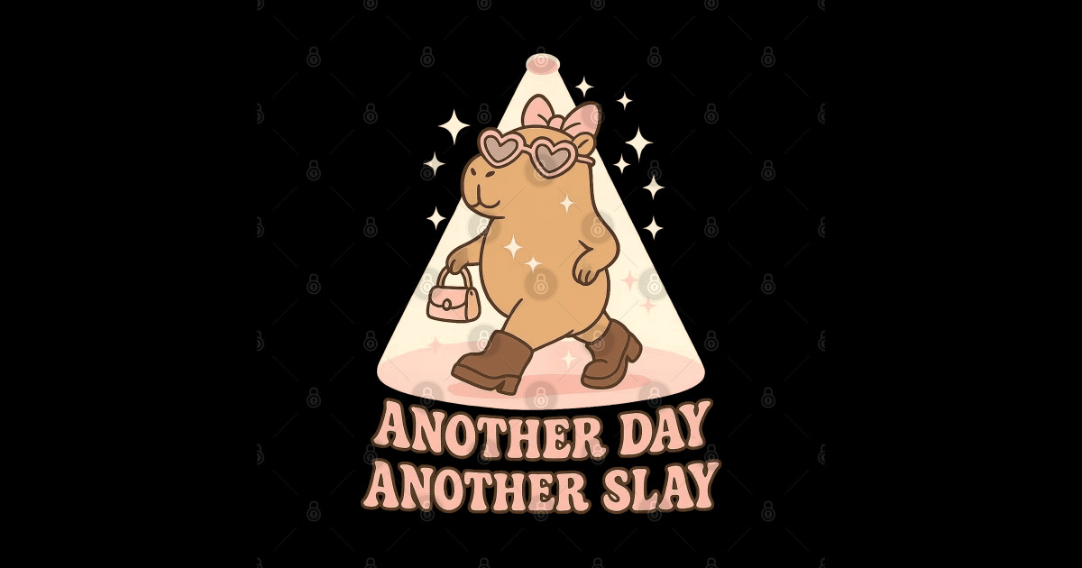 Another Day Another Slay Kawaii Capybara – Cute Aesthetic Animal Tee ...