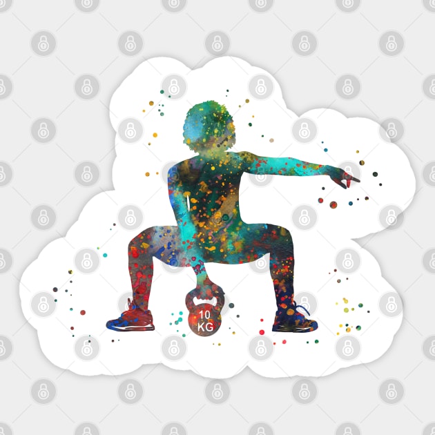 Female kettlebell weight, - Sports - Sticker | TeePublic