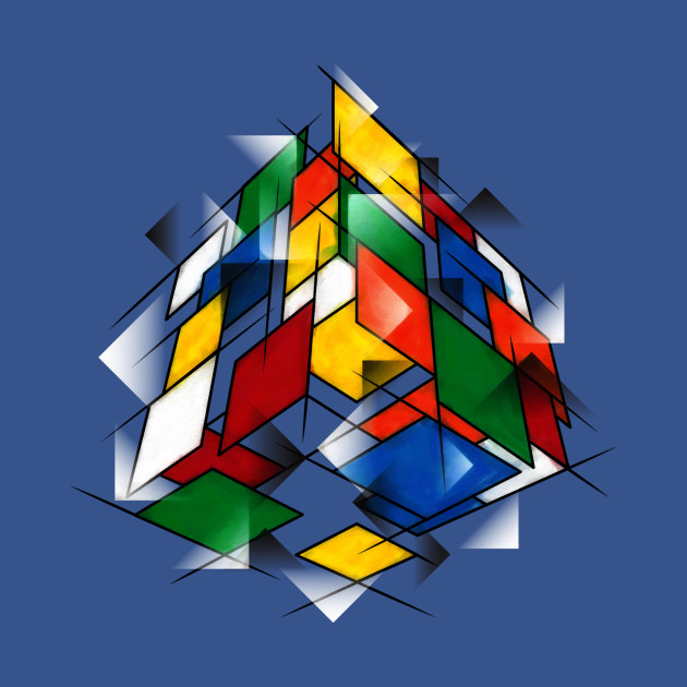 Rubik's Cubism - Colorful - T-Shirt | TeePublic