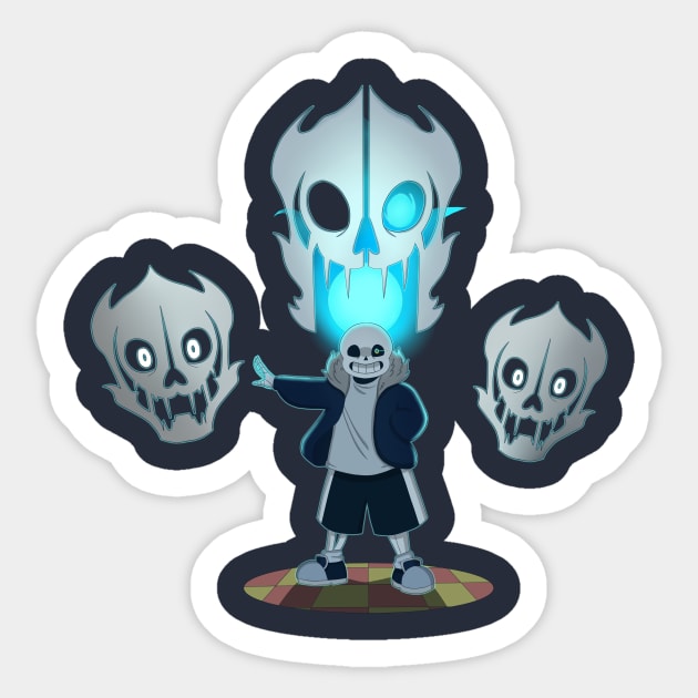 Undertale - Sans and Gaster Blaster - Papyrus - Sticker | TeePublic