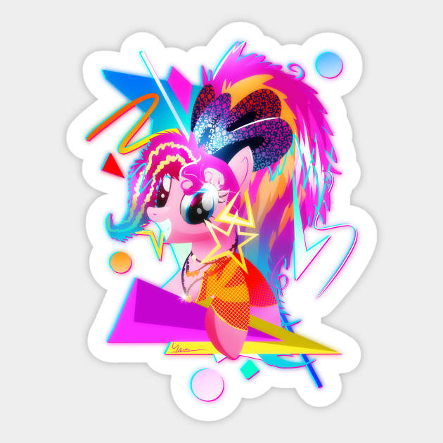 Synthwave Pinkie Pie - My Little Pony - Sticker | TeePublic
