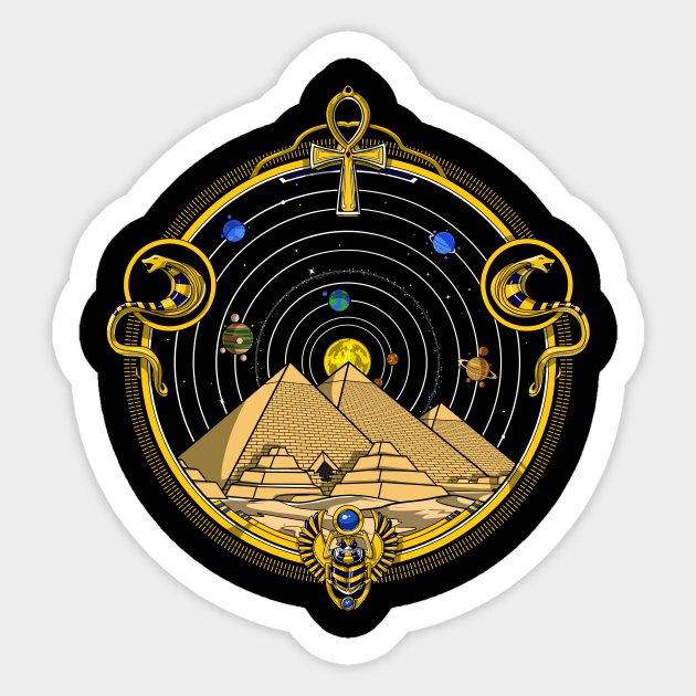 Ancient Egyptian Pyramids - Egyptian Pyramids - Sticker | TeePublic