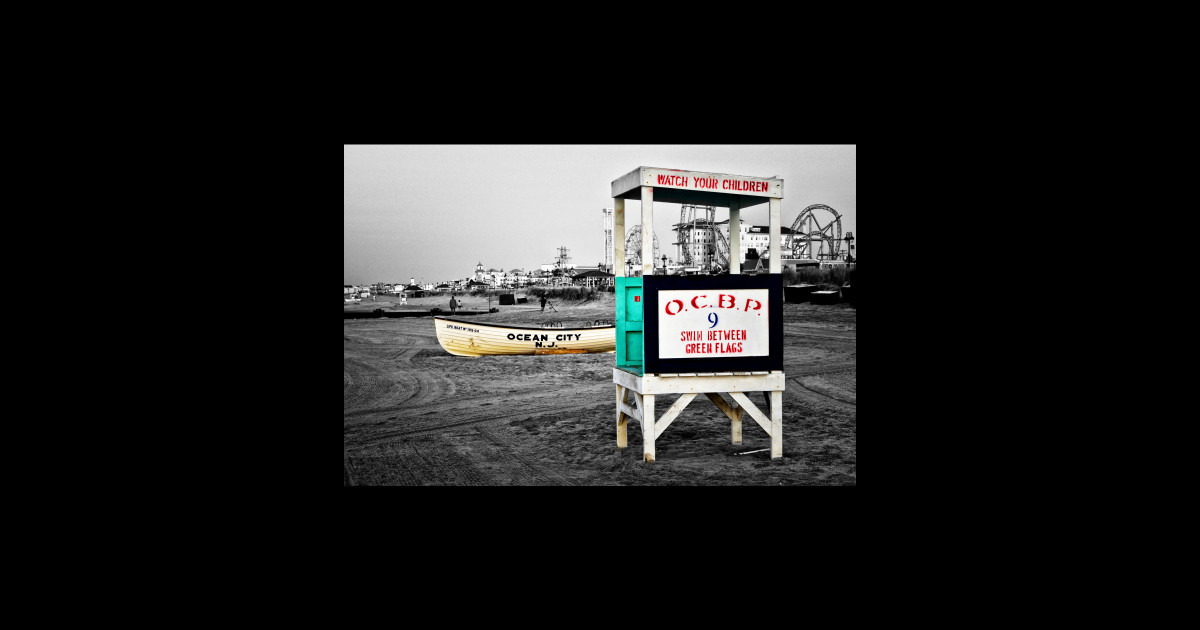 Ocean City NJ Lifeguard Stand - Ocean City - Sticker | TeePublic