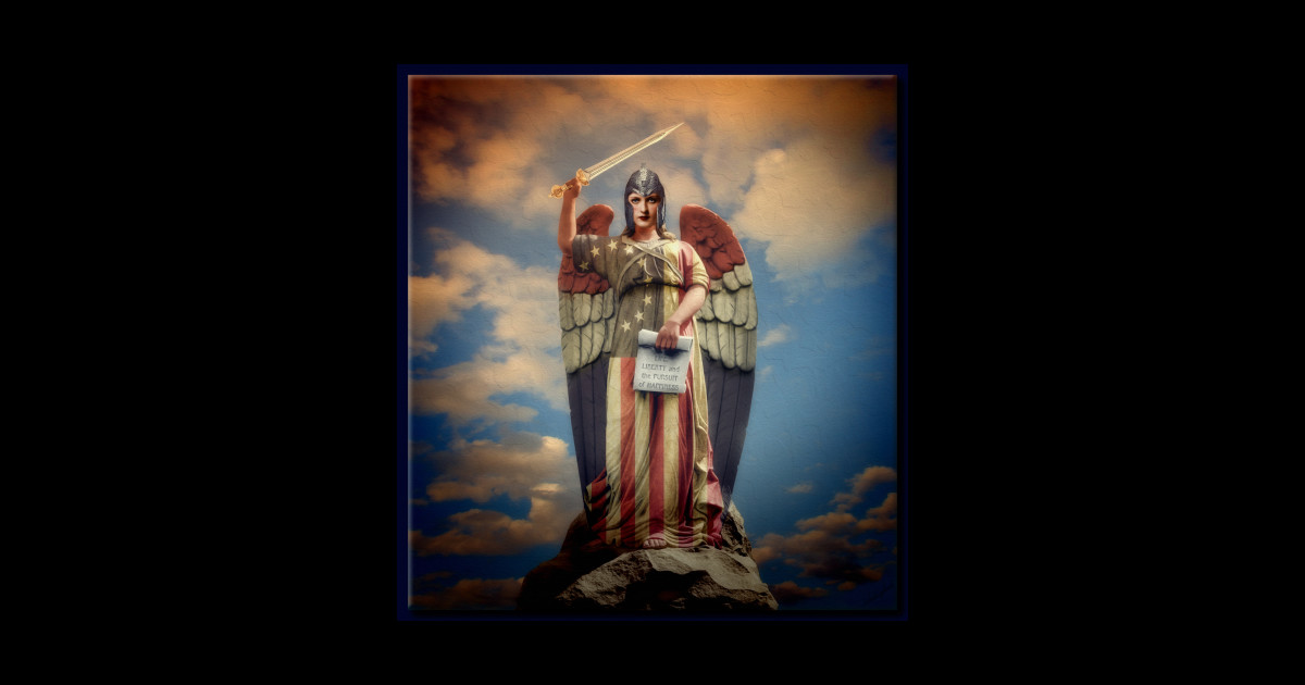 The Angel of Freedom - Angel - Sticker | TeePublic