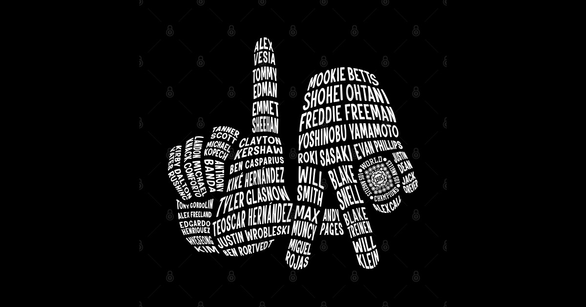 Dodgers World Series 2025 Champs LA Hand Logo - Los Angeles Dodgers ...