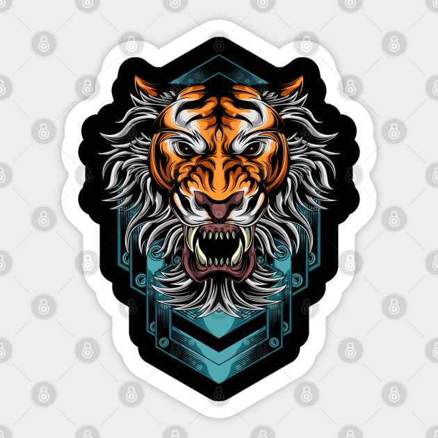 holy tiger - Tiger Art - Sticker | TeePublic