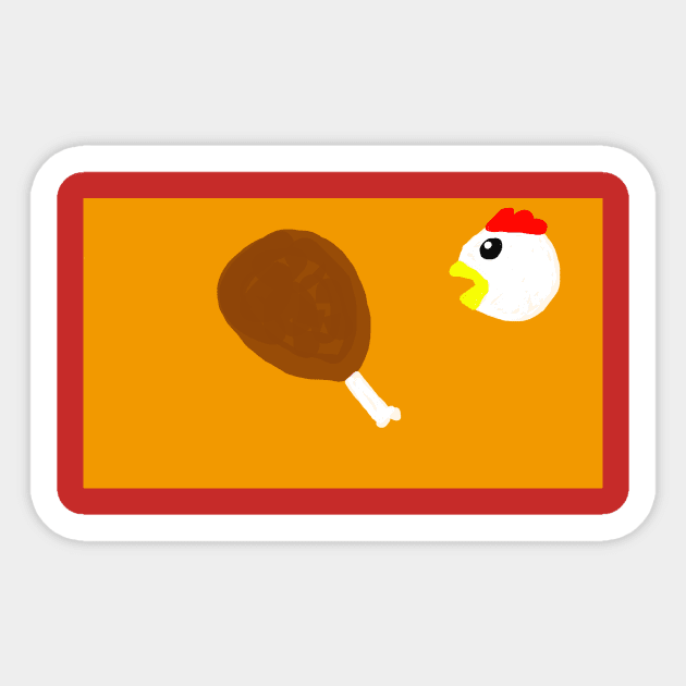 Chicken wing shirt - Chicken - Sticker | TeePublic