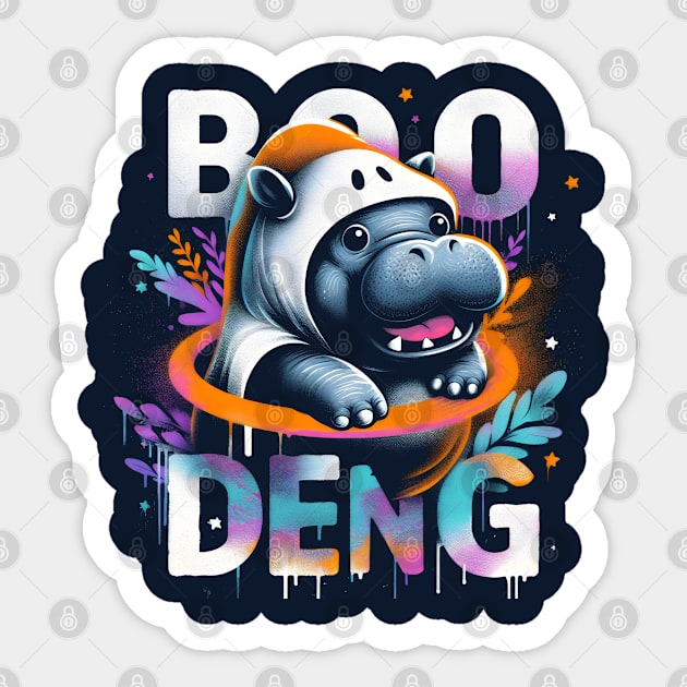 Boo Deng Moodeng Fun Viral Famous Hippo Ghost Halloween Puns - Moo Deng ...