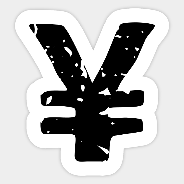 Yen Symbol - Gangsta - Sticker | TeePublic