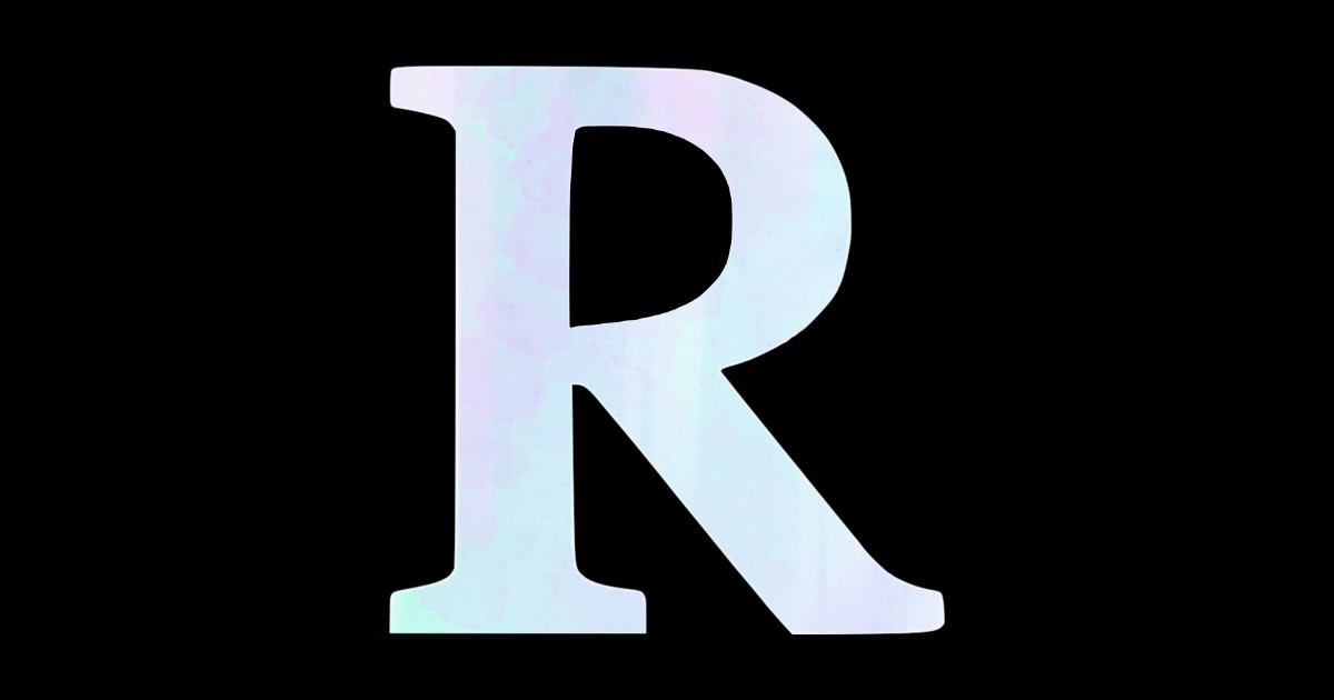The Letter R Cool Colors Design - Sticker - Sticker | TeePublic