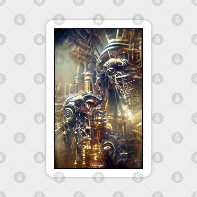 Alien Ship Engine Room Concept Art - Spaceship - Magnet | TeePublic