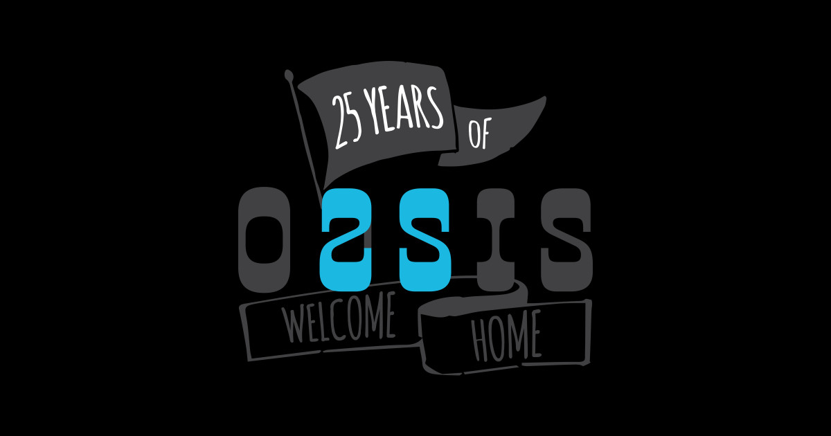 Oasis 25th Anniversary Logo (1) - Church - Sticker | TeePublic