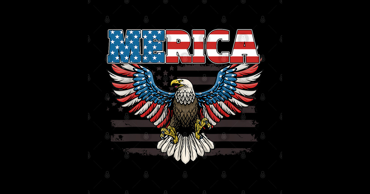 merica bald eagle 4th of july american flag patriotic merica - American ...