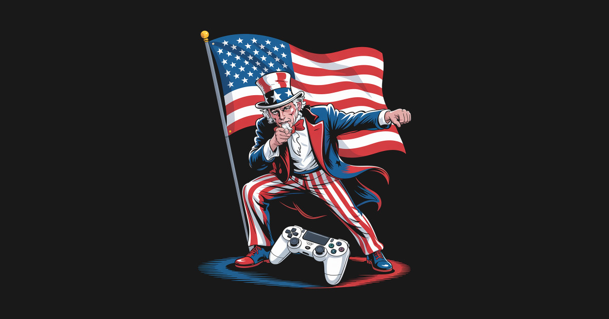 Dabbing Patriotic Gamer 4th Of July Video-game Controller - Dabbing ...