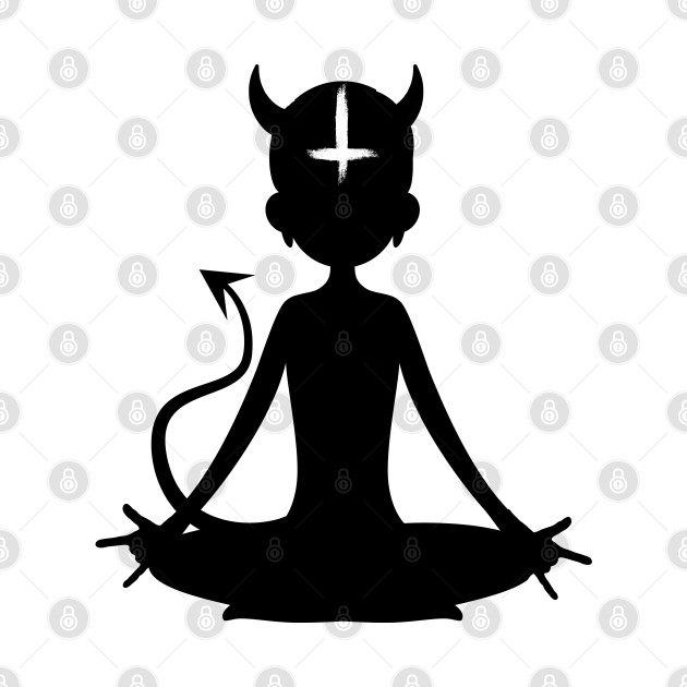 Satanic Yoga | Black Yogi | Wear Satan - Satanic Yoga - T-Shirt | TeePublic