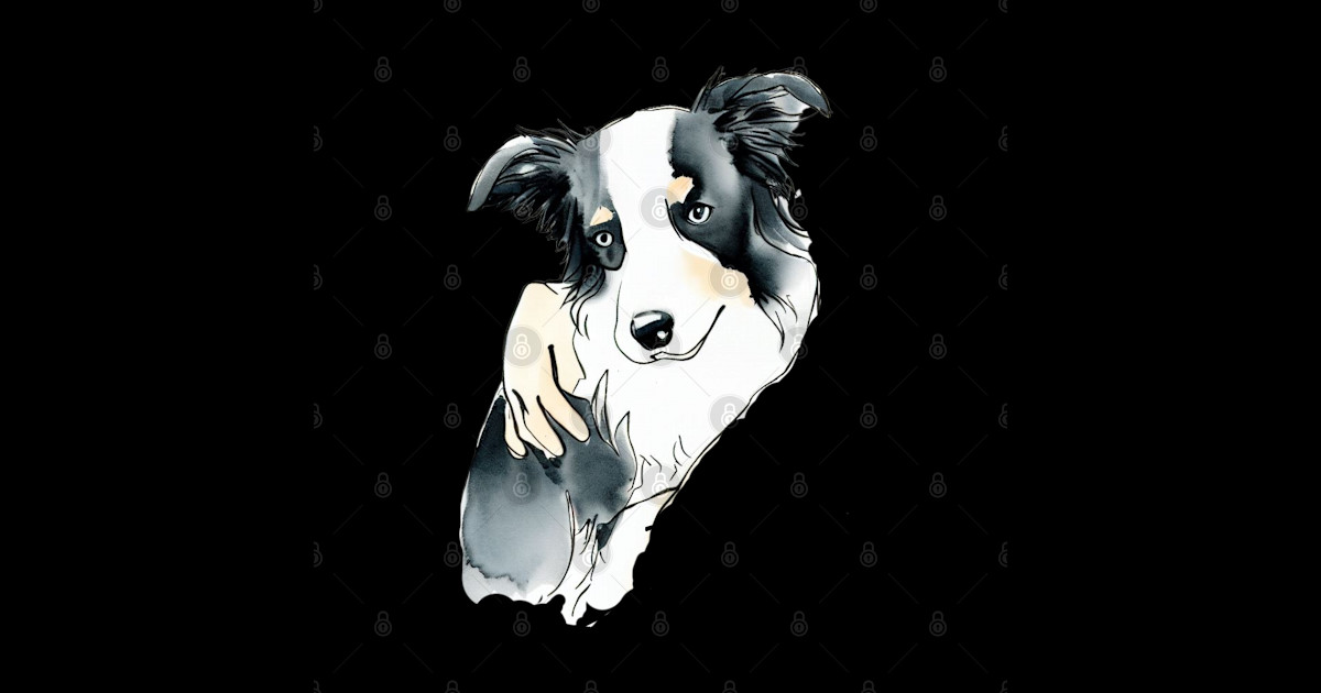 The Hug - Border Collie - Border Collie Hug - Sticker | TeePublic