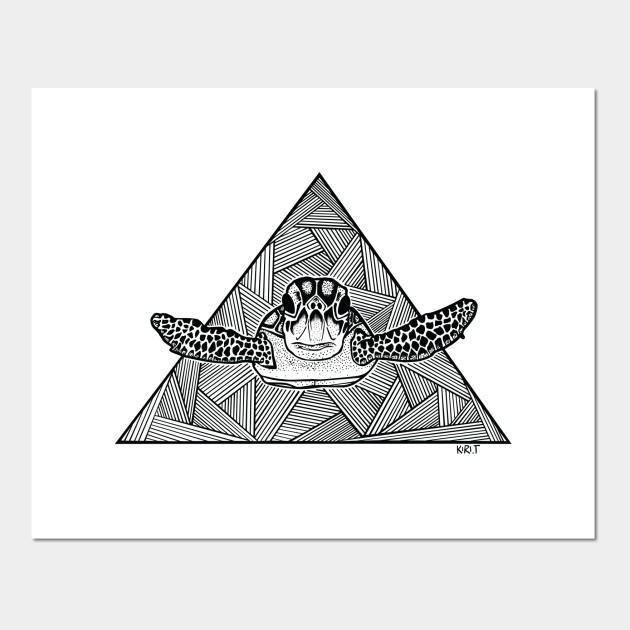 Geometric Turtle - Animal - Posters and Art Prints | TeePublic