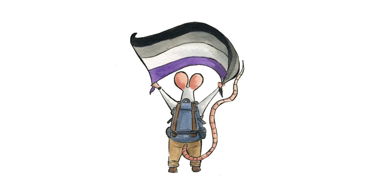 LGBT Mice celebrating Gay Pride (asexual flag) - Lgbt - T-Shirt | TeePublic