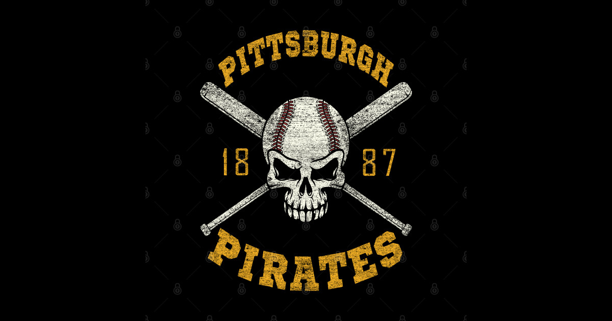 Pittsburgh Pirates Vintage Skull - Pittsburgh Pirates - Sticker | TeePublic