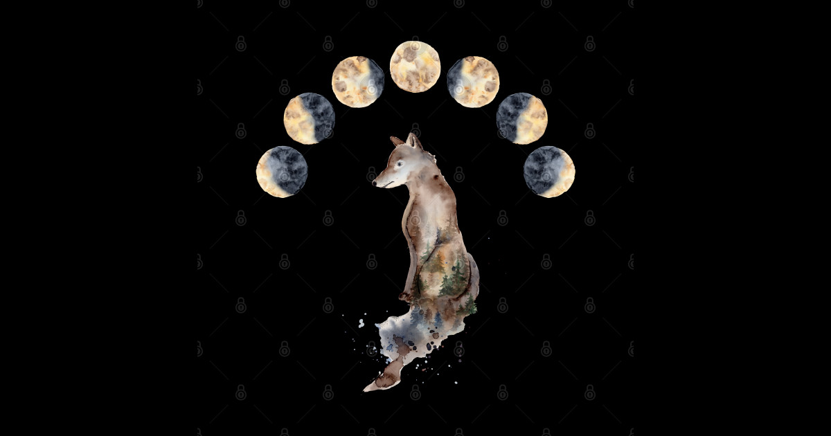 Wolf Moon - Timber Wolf - Sticker | TeePublic