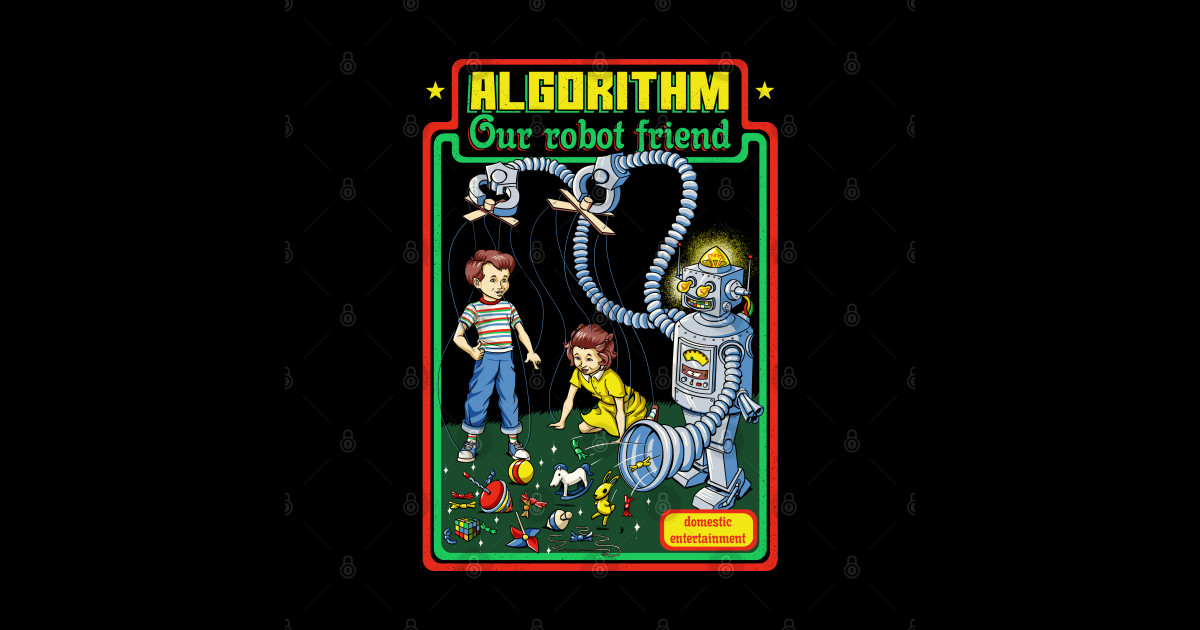 Algorithm, Our robot friend - Algorithm - Sticker | TeePublic