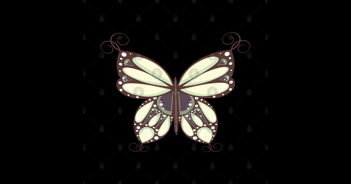 Brown butterfly - Butterfly - Sticker | TeePublic