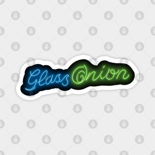 Glass Onion Neon Bar Sign - Glass Onion - Sticker | TeePublic