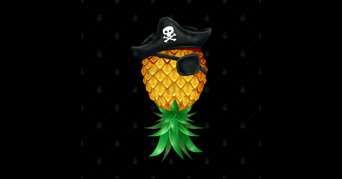 Pirate Upside Down Pineapple Halloween - Swinger Upside Down Pineapple ...