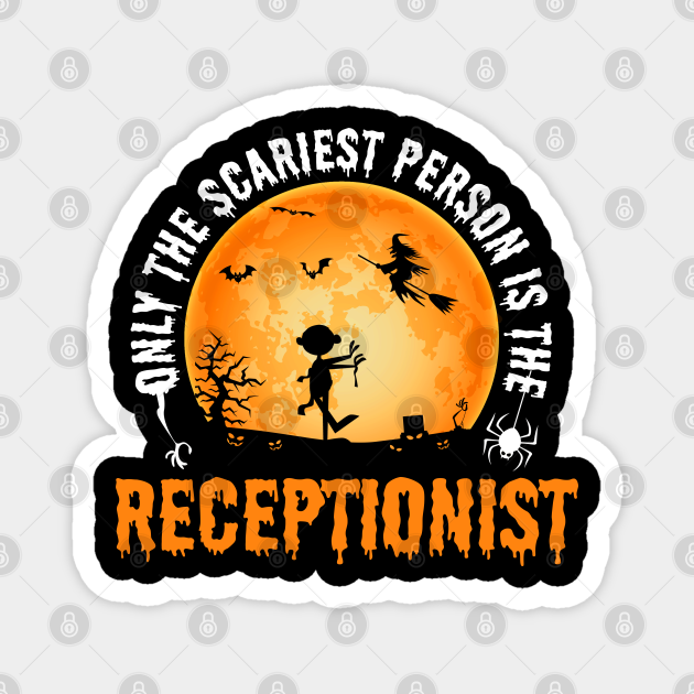 Scary Receptionist Halloween Design for Spooky Men & Women ...