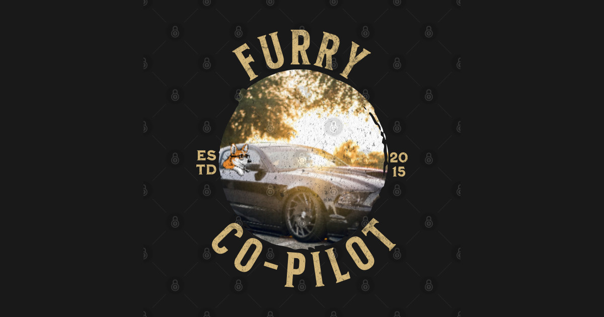 Furry Co-Pilot Vintage Tee - Furry Friend - T-Shirt | TeePublic