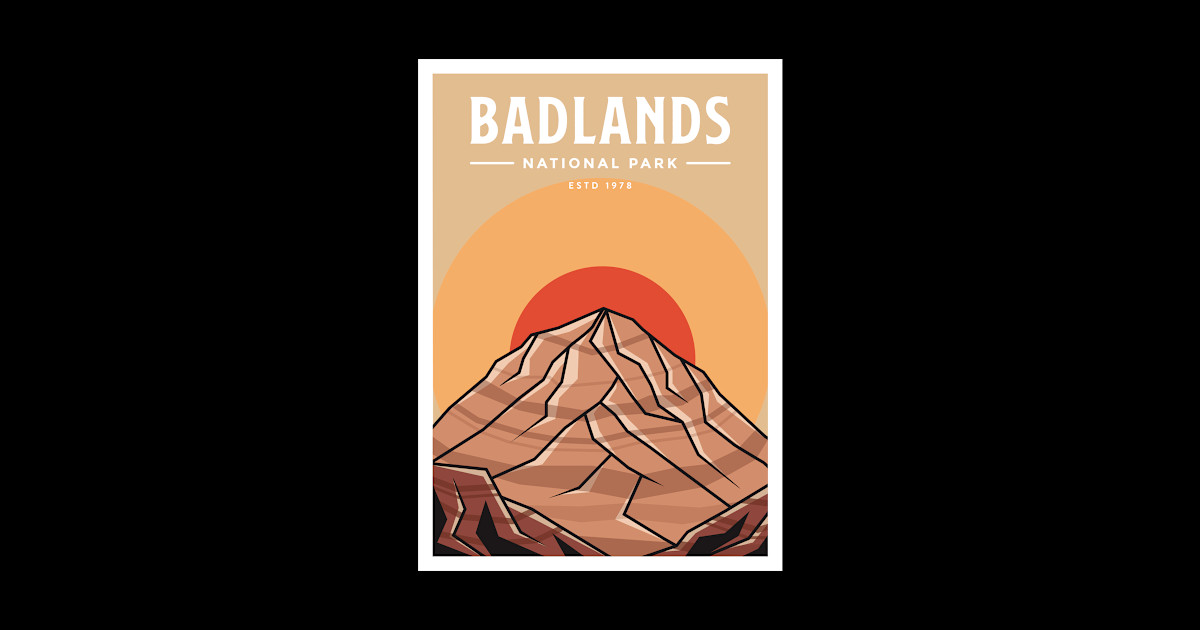 Badlands National Park - Badlands National Park - Sticker | TeePublic