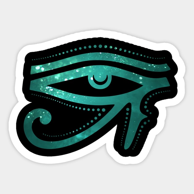 The Cosmic Eye Of RA Egyptian Hieroglyph - Mystical - Sticker | TeePublic