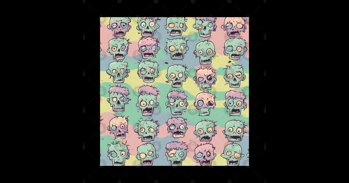 Pastel Zombies - Zombies - Sticker | TeePublic