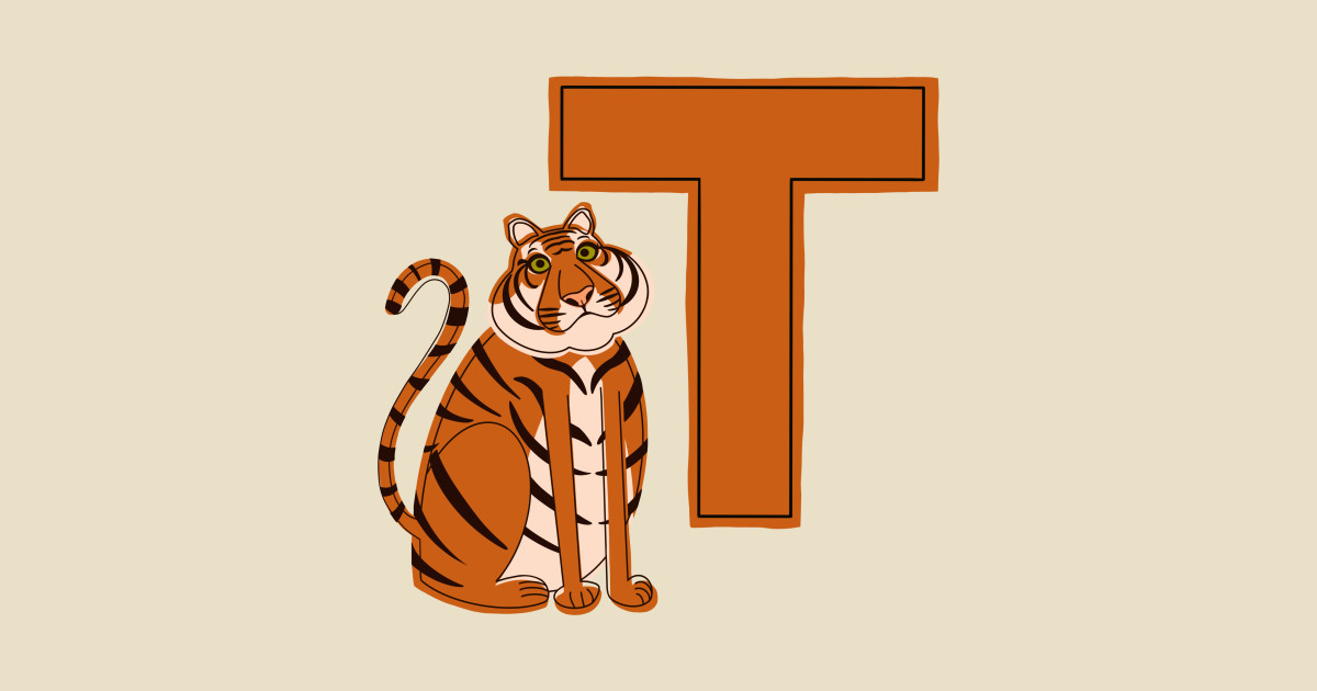 T is for Tiger - Tiger - T-Shirt | TeePublic