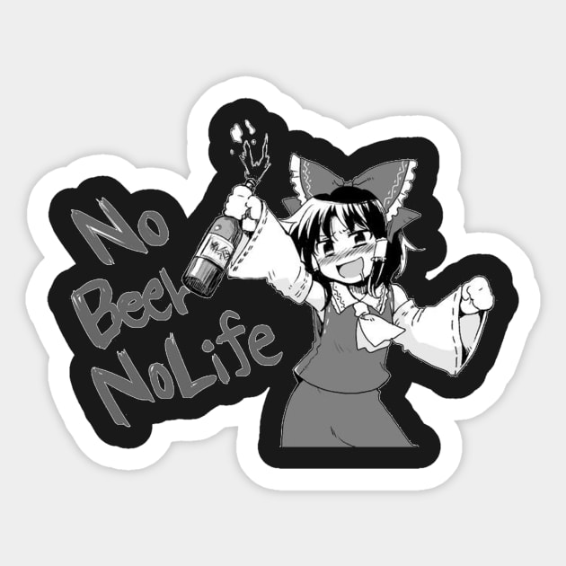 Drunk Reimu - Touhou - Sticker | TeePublic