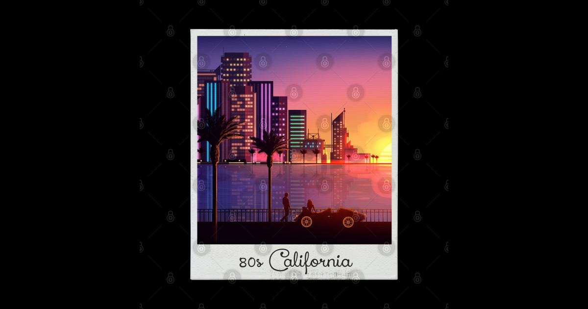 80s California - California - Sticker | TeePublic
