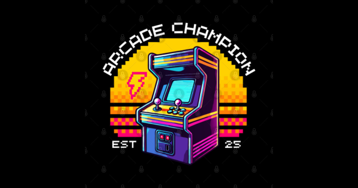 Arcade Machine Funny Arcade Champion Arcade Retro Design - Arcade ...