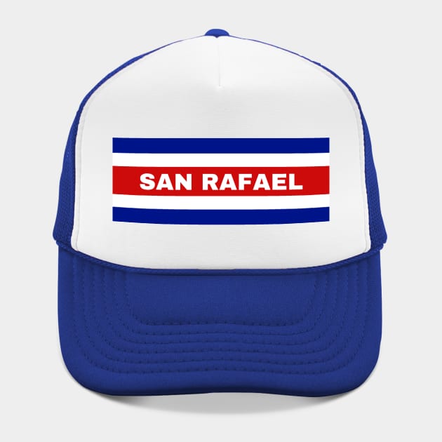 San Rafael City in Costa Rican Flag Colors - San Rafael - Hat | TeePublic