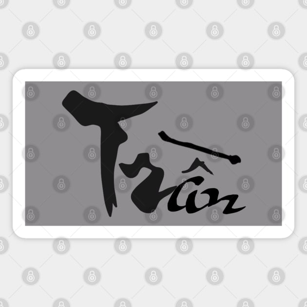 Tran Viet Last Name Calligraphy Art - Calligraphy Art - Magnet | TeePublic