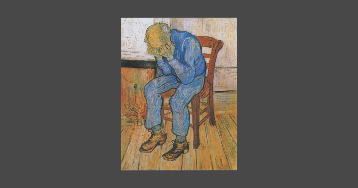 Grieving old man by van Gogh - Old Master - T-Shirt | TeePublic