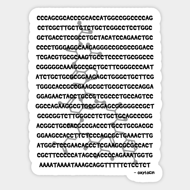 Oxytocin Gene Sequence - Gene Sequence - Sticker | TeePublic