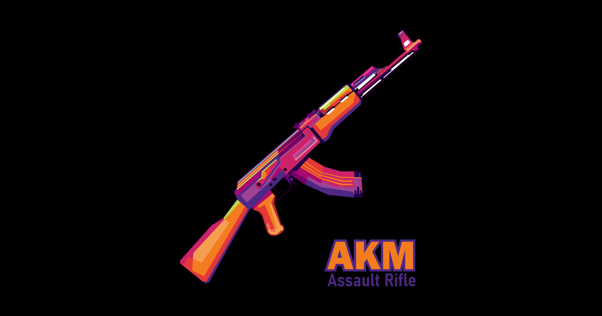 Akm assault rifle - Akmpubg - Sticker | TeePublic
